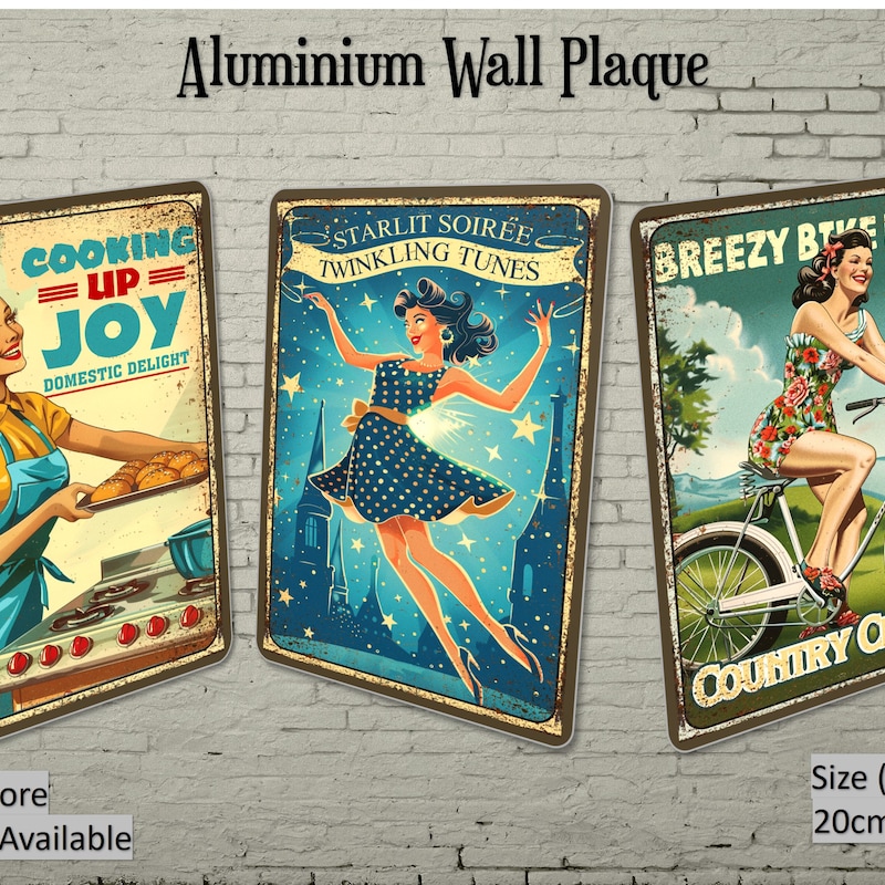 Metal Pinup Signs - Etsy
