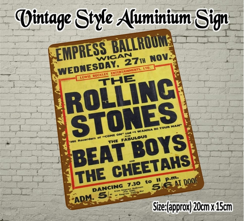 Retro Style Concert Aluminium Wall Plaque/sign - Etsy UK