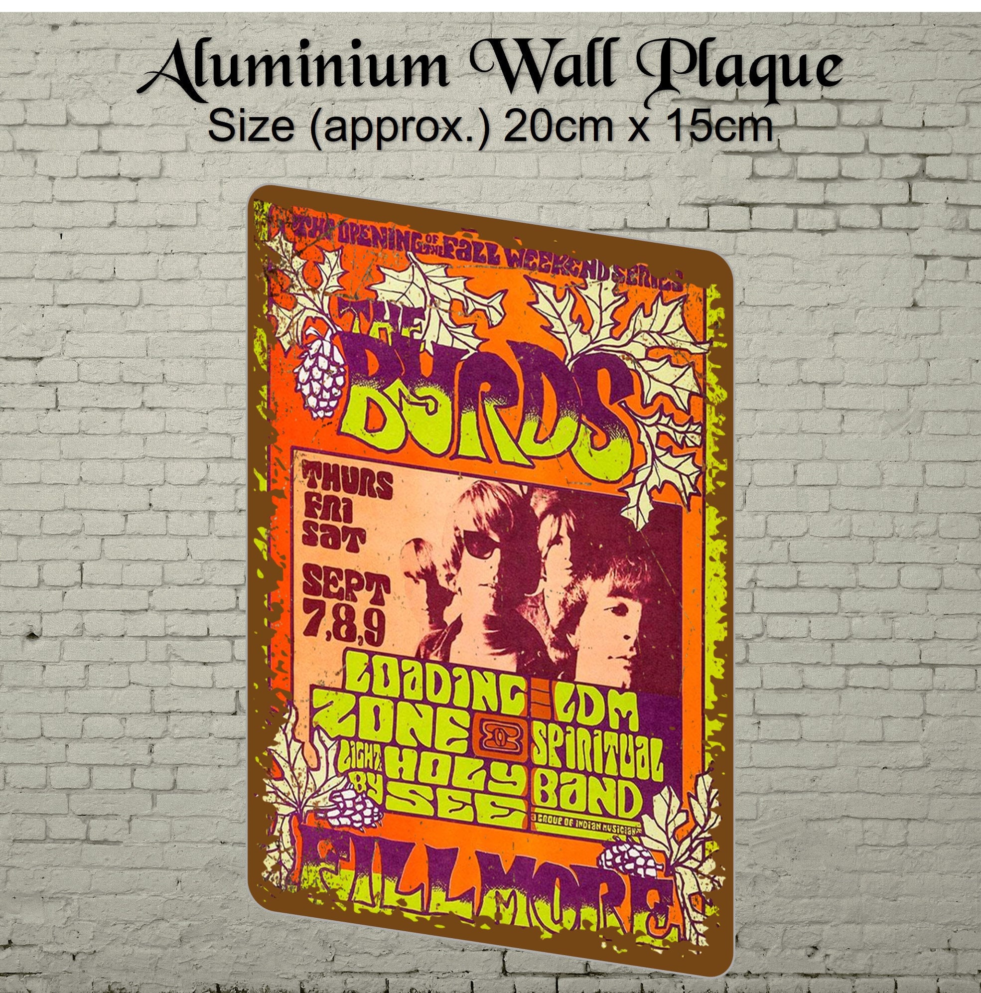 Retro Style Concert Aluminium Wall Plaque/sign - Etsy
