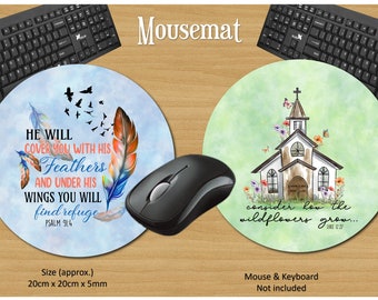Faith Verses Mouse Pad: Christian Bible Verse Desk Accessory - Etsy