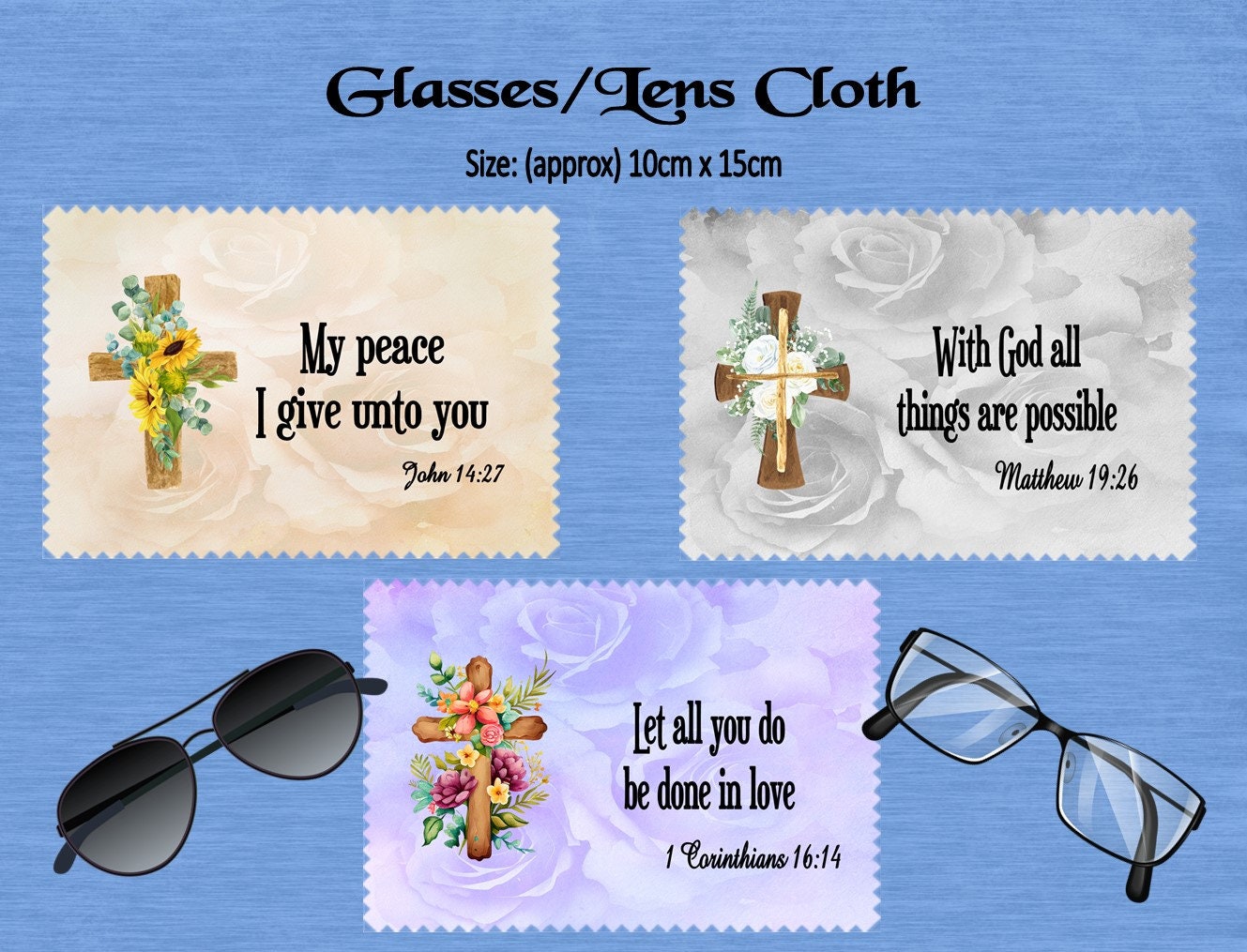 Christian Bible Verse Lens Cloth Corinthians John Luke Matthew Psalm - Etsy