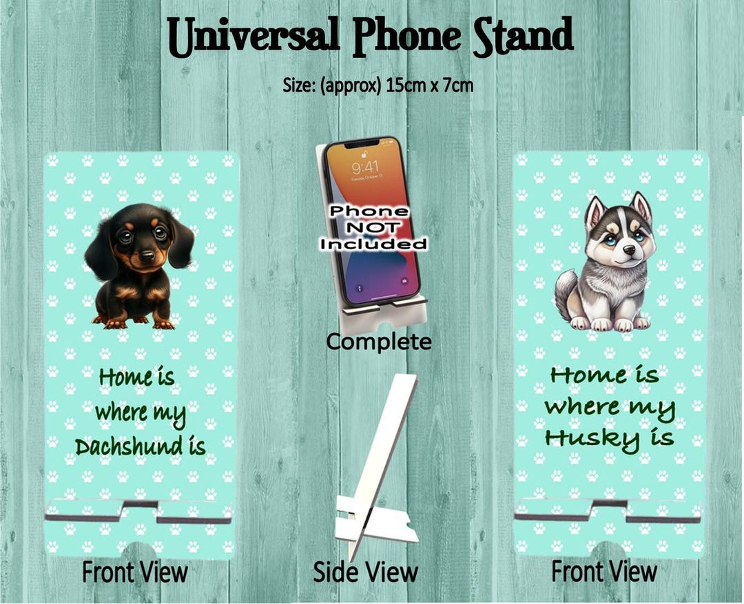 Dog Breed Universal Phone Stand: Dachshund, Husky - Etsy
