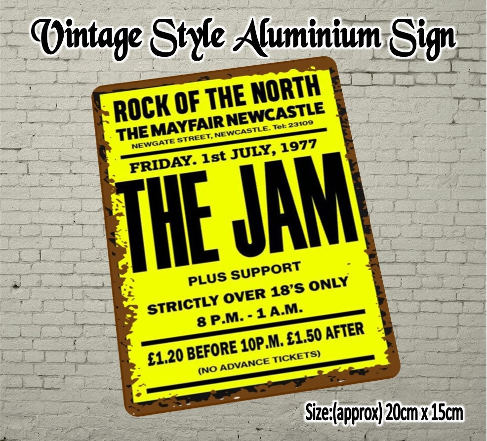 Retro Style Concert Aluminium Wall Plaque/sign - Etsy UK