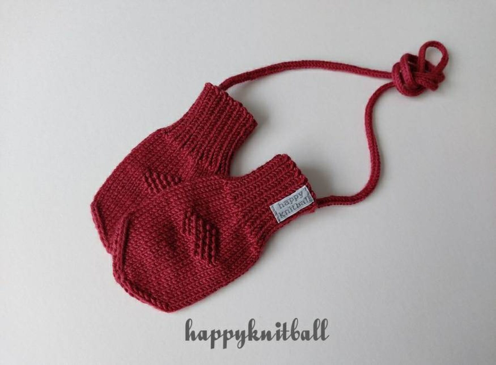 Knit Merino Wool Baby Mittens With String Cord Cable Knit - Etsy UK