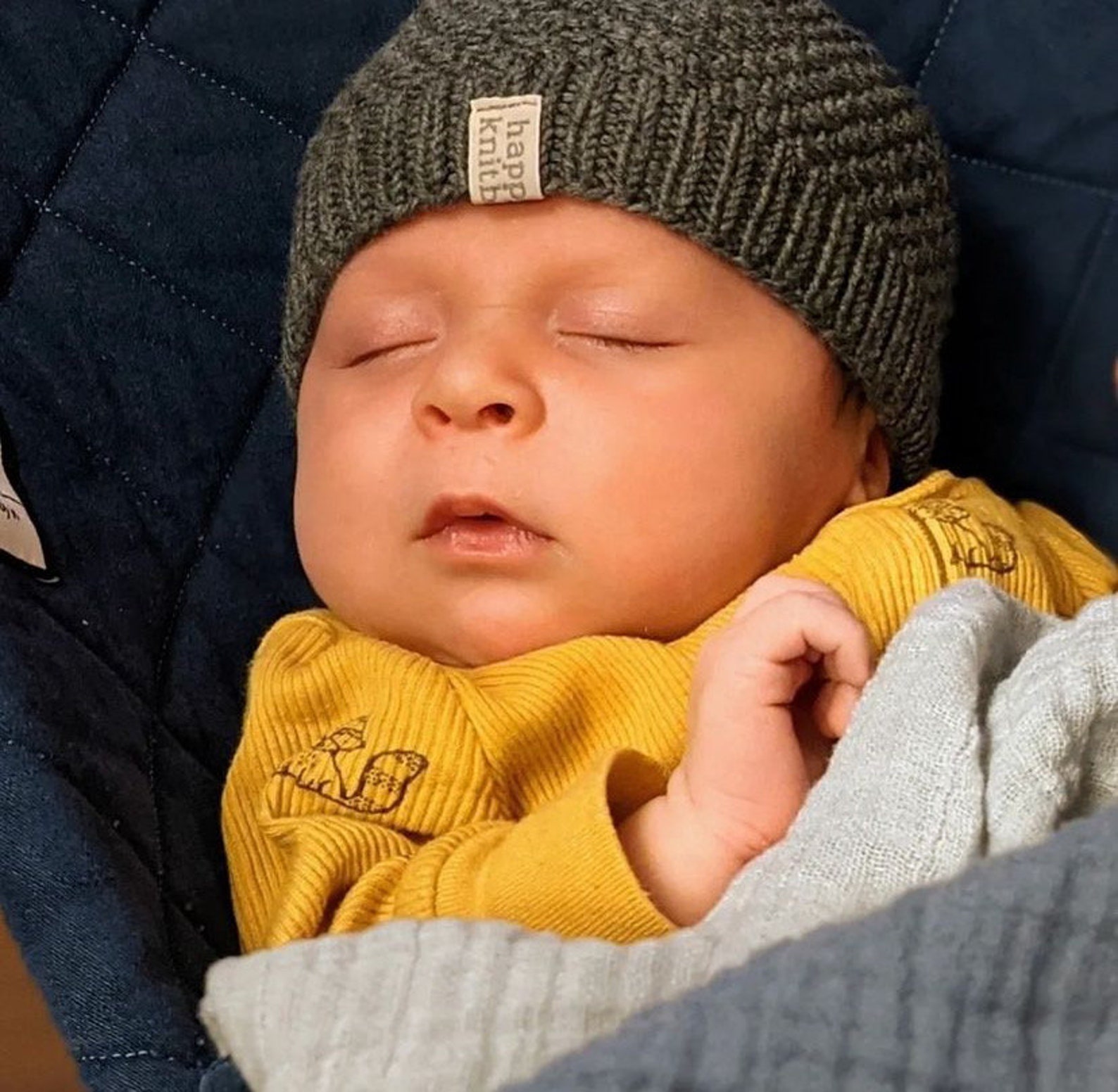 Baby Knotted Beanie Knitting Pattern: Valerie Design (PDF) - Etsy
