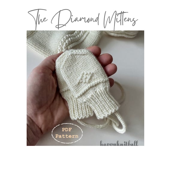 Baby Mittens Knitting Pattern Baby Mittens With String Cord Knitting Pattern Knit Baby Mittens Pattern Pattern for Baby Mittens Etsy UK