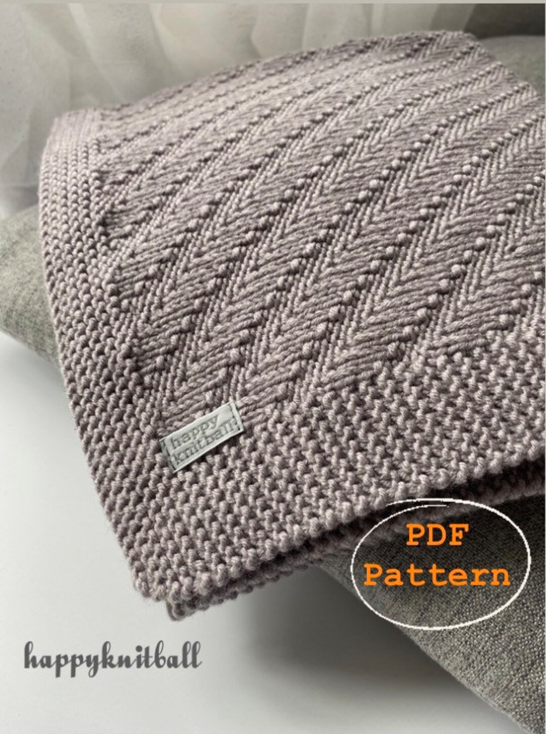 Reversible Baby Blanket Knitting Pattern, Cable Knit Baby Blanket ...