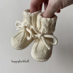 Knit Baby Cable Booties Pattern in PDF File Knit Baby Booties - Etsy