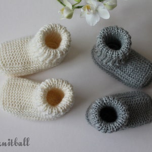 Handmade Merino Wool Baby Booties, Cable Knit Newborn Merino Wool ...
