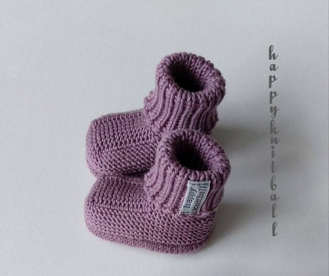 Handmade Merino Wool Baby Booties Cable Knit Newborn Merino - Etsy Ireland