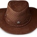 Genuine Leather Cowboy Hat for Men and Women Western Texan Style for ...
