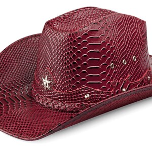 Cowboy Hat Cowhide, Red Snake Hat, Black Snake Hat, Brown Snake Hat ...