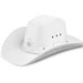 White Leather Cowboy Hat With Star Studs, Western Cowgirl Hat, Handmade White Cowboy Hat ...