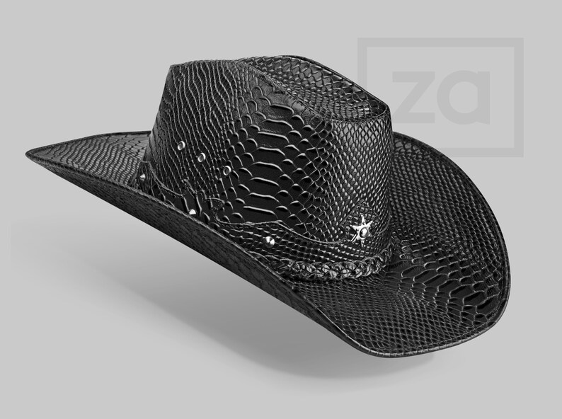 Mens Cowboy Hat Western Genuine Leather Hats Texas Hat | Etsy