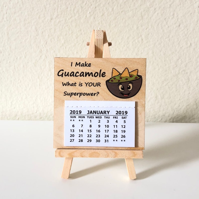 Food Pun Mini Collage Calendar 3.75" X 3.75" - Etsy