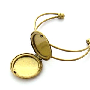 Photo Locket Bracelet, Picture Locket Bangle, Victorian Jewelry ...