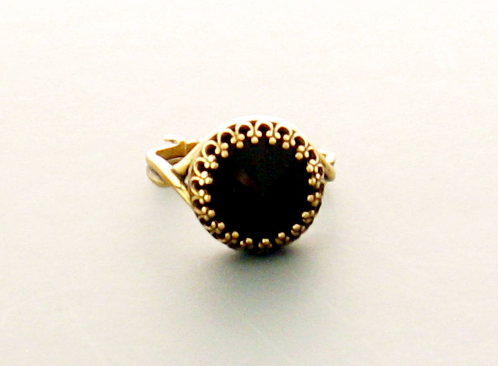 Victorian Style Jet Black Cocktail Ring, Victorian Jewelry, Victorian ...