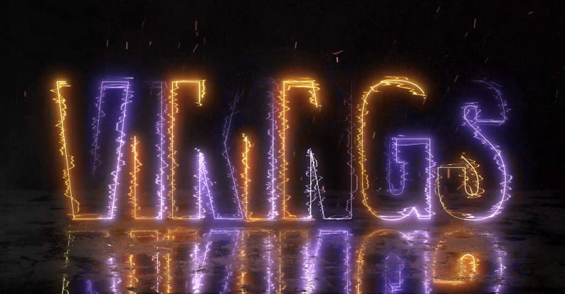 Vikings Electric Particles 4K Text Animated Motion Graphic TV Art - Etsy