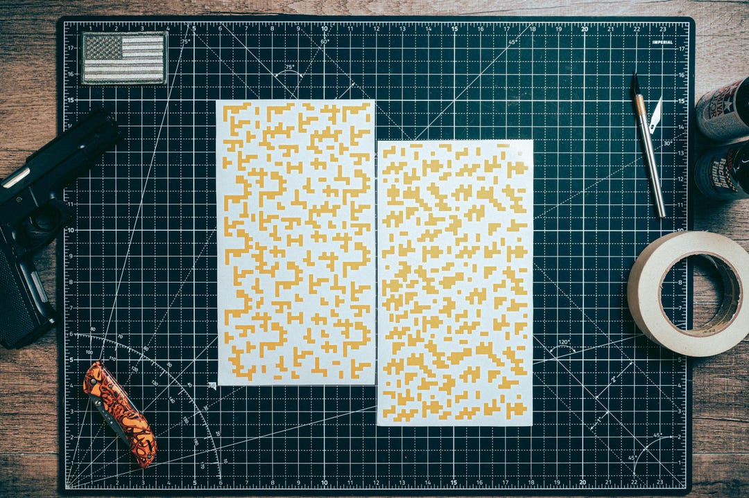 Digital Camo High Heat Vinyl Stencil Kit - 2x 11"x6" Sheets Durable ...