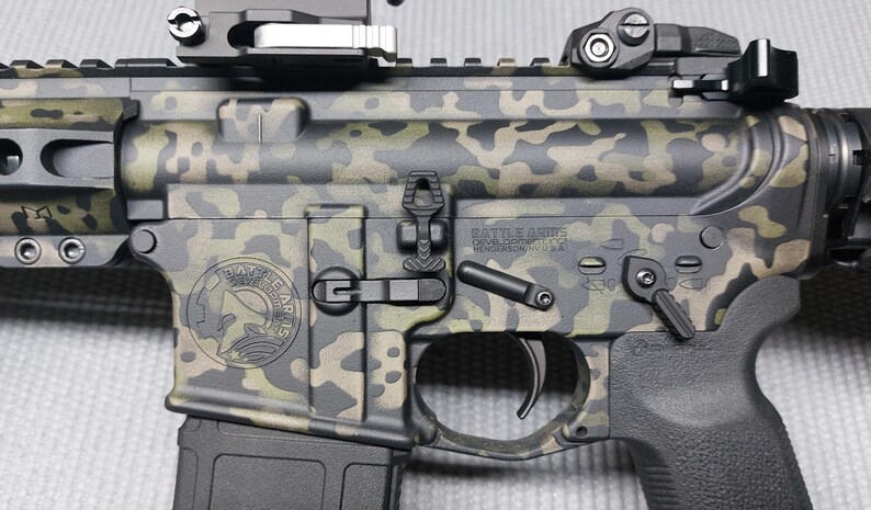 Flecktarn Camo High Heat Vinyl Stencil Kit - 2x 11"x6" Sheets Durable ...