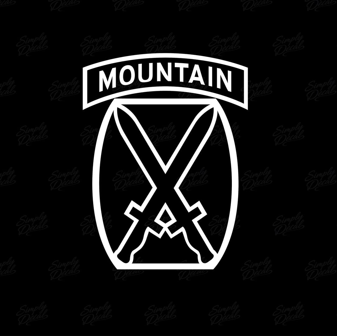 10th Mountain Division Vinyl Decal - Army Sticker - Military Decal ...