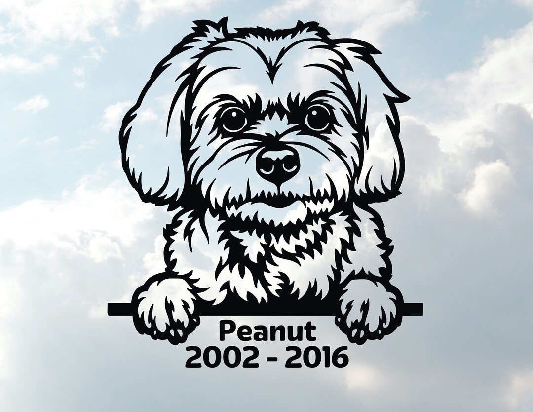 Personalized Maltese Dog Memorial Vinyl Decal - Car, Laptop, Tumbler ...