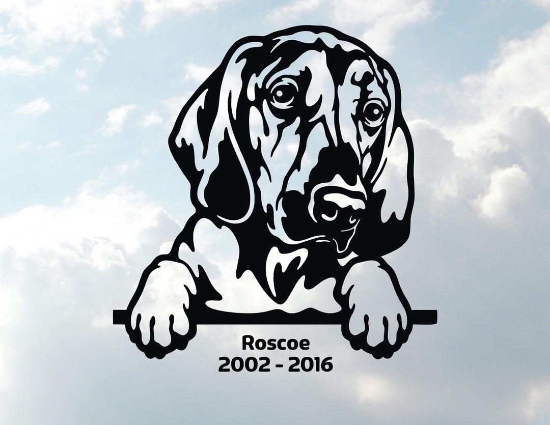 Personalized Bloodhound Memorial Vinyl Decal - Best Friend Sticker, Car ...