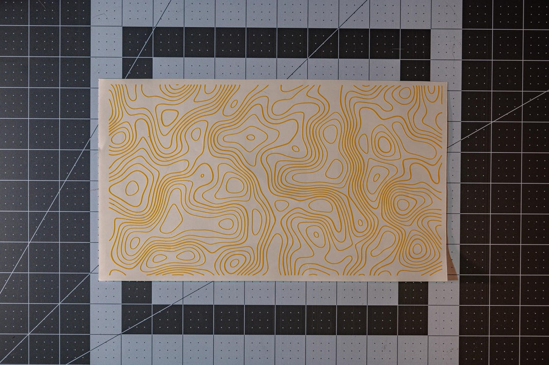 Topographic Camo High Heat Vinyl Stencil Kit - 2x 11"x6" Sheets Durable ...