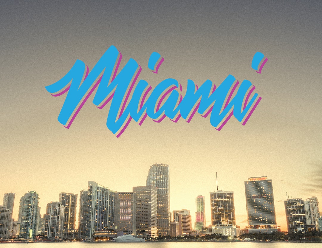 Miami Vice City Logo Bumper Car Window Vinyl Decal Sticker Buy Any 2 ...