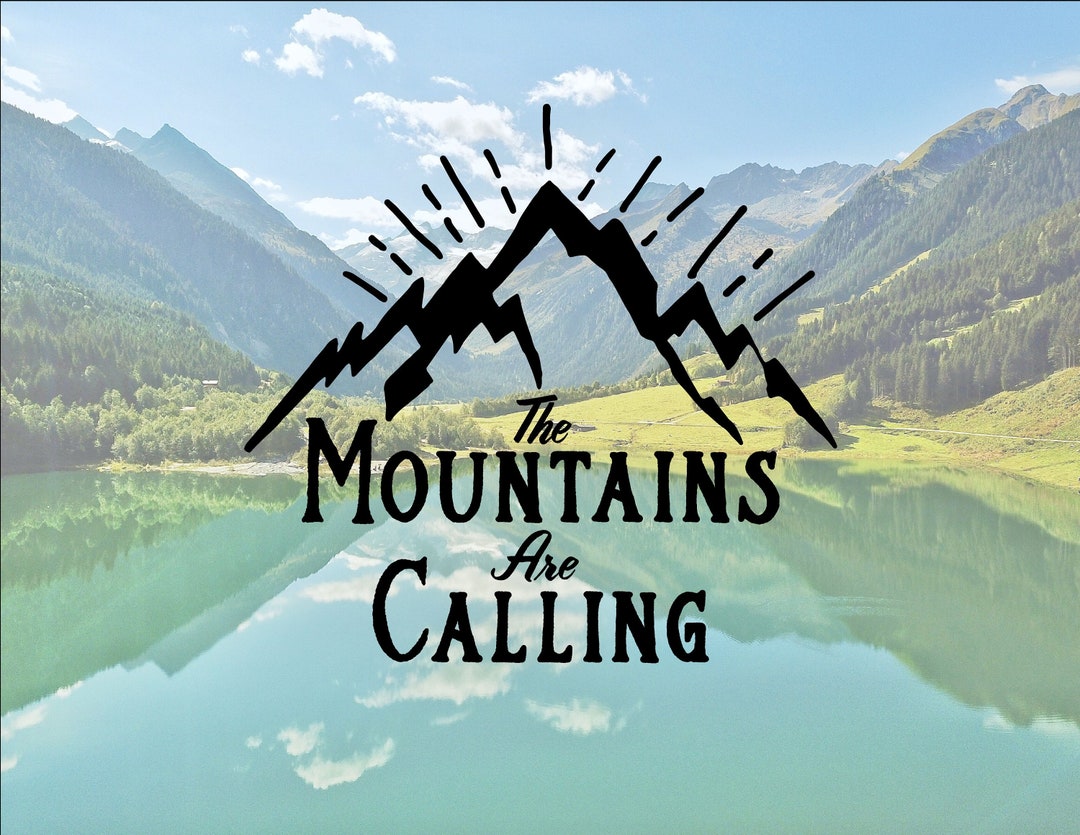 The Mountains Are Calling Bumper Car Window Vinyl Decal Sticker - Etsy