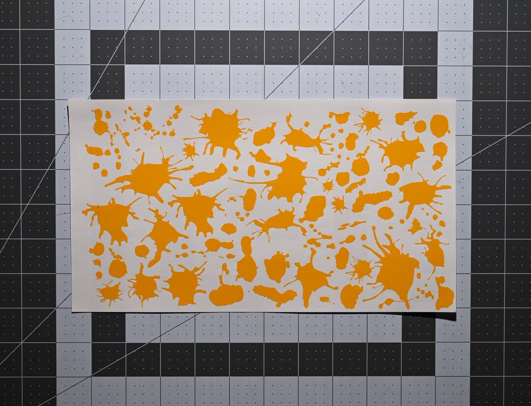 Paint Blood Splatter High Heat Vinyl Stencil Kit - 2x 11"x6" Sheets ...