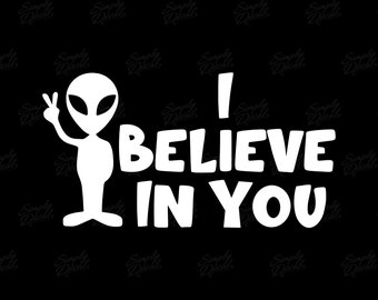Peeking Alien Die Cut Vinyl Decal for Car, Truck, Laptop, Window's ...