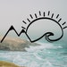 Mountain Wave Sun Beach Decal Adventure Nature Laptop Water Bottle Car ...