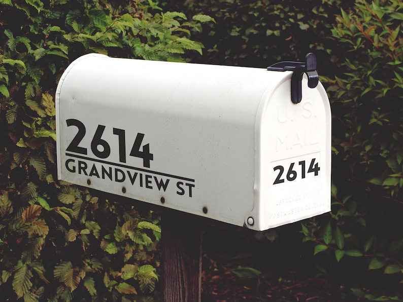 Set of Mid-century Modern-inspired Address Decals Personalized - Etsy