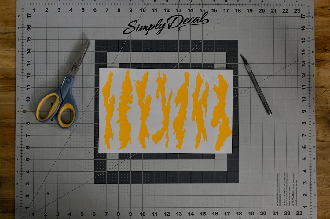 Tiger Stripes V2 High Heat Vinyl Stencil Kit - 2x 11"x6" Sheets Durable ...