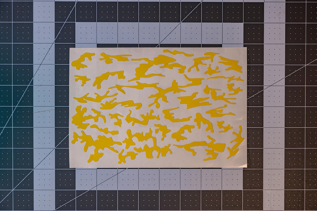 Multi Camo High Heat Vinyl Stencil Kit 1x 5x7 Sheet Durable, Easy to ...