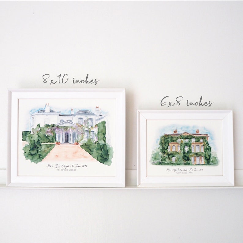 Field Place Manor Wedding Venue Personalised Print - Etsy