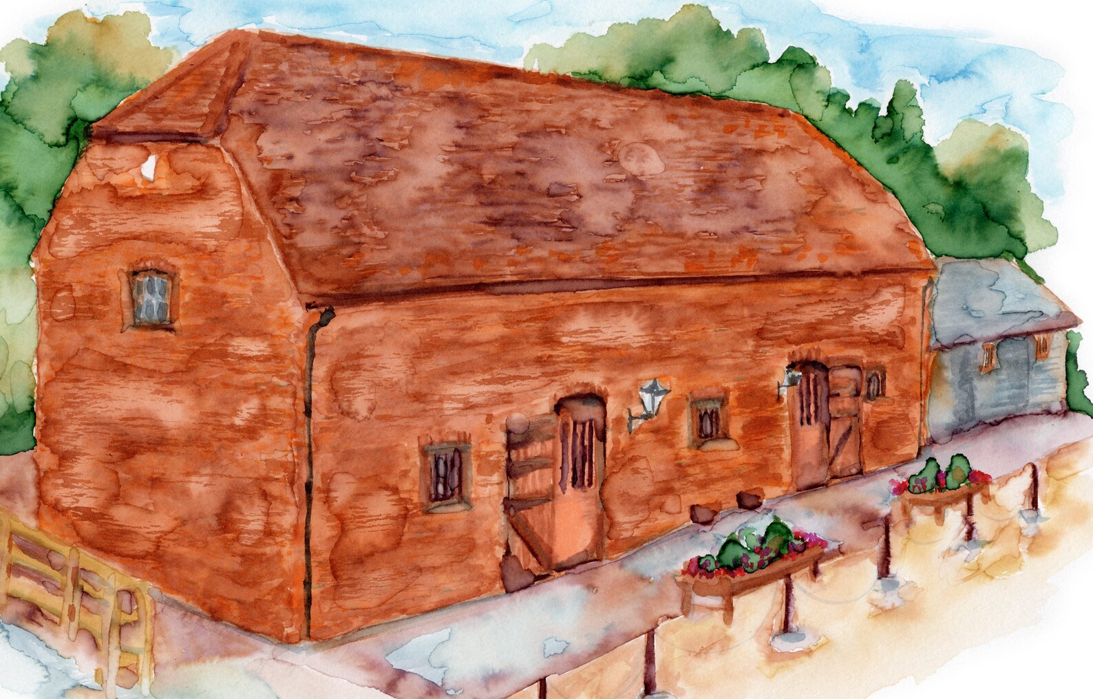 Tewin Bury Farm Stable Wedding Venue Personalised Print - Etsy