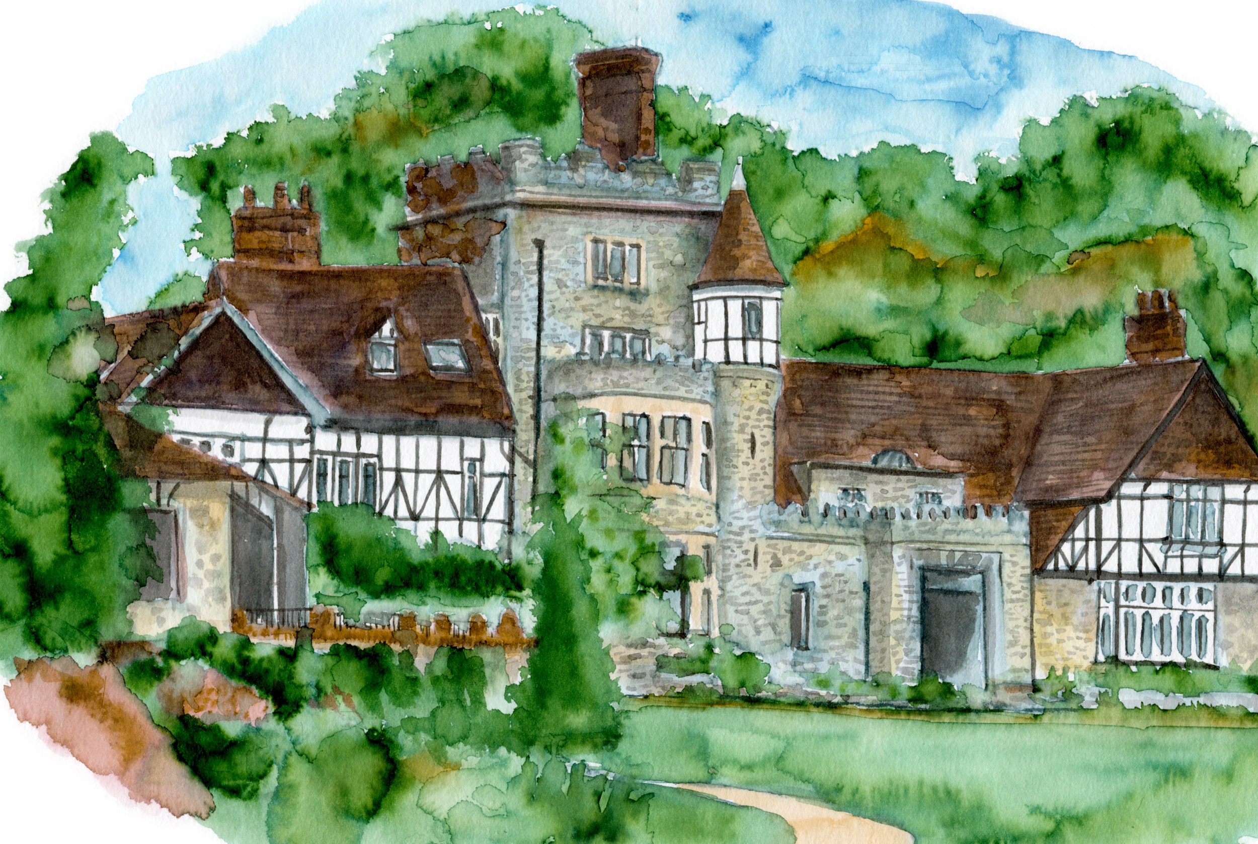 The Ravenswood Wedding Venue Personalised Print - Etsy UK