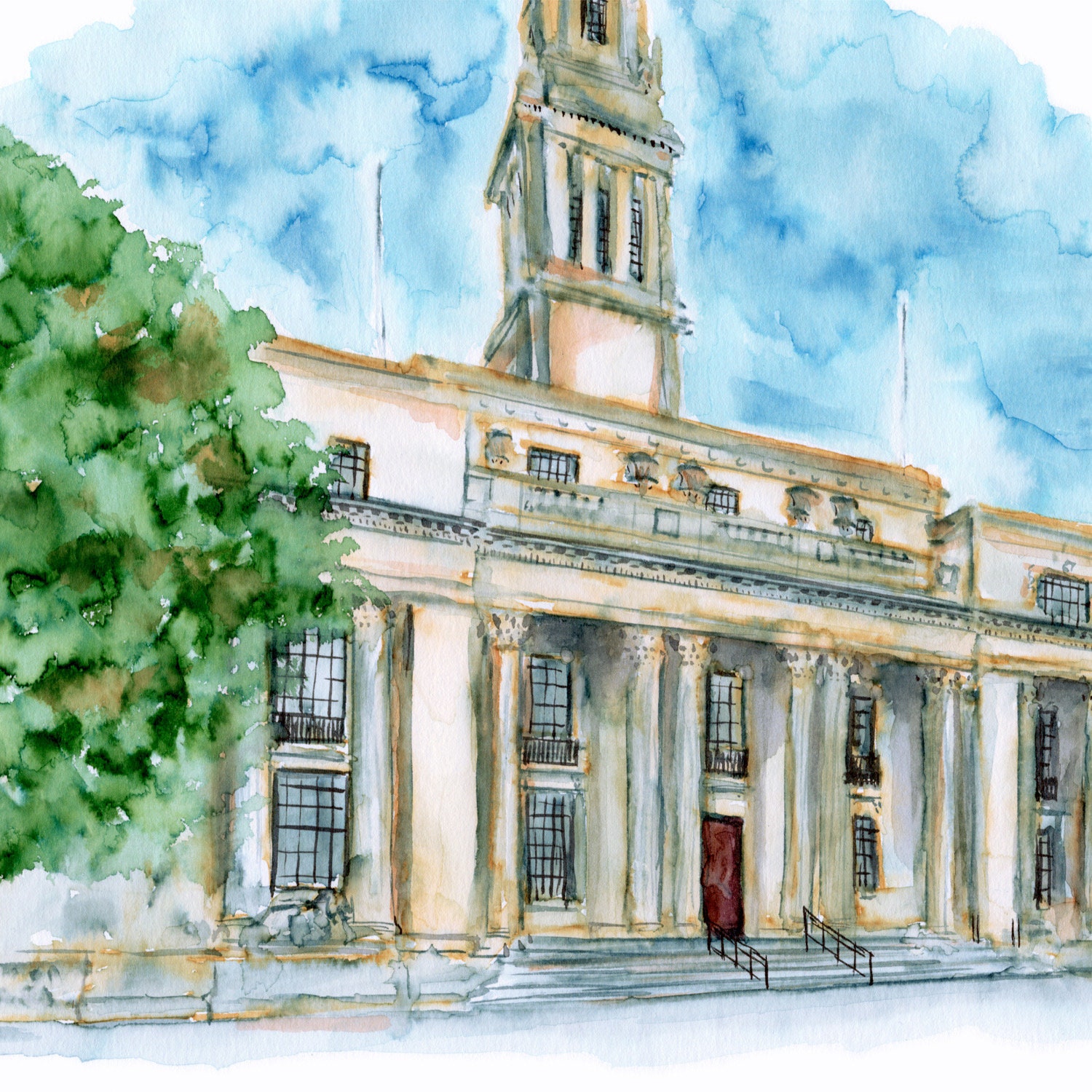 Old Marylebone Town Hall Wedding Venue Personalised Print - Etsy