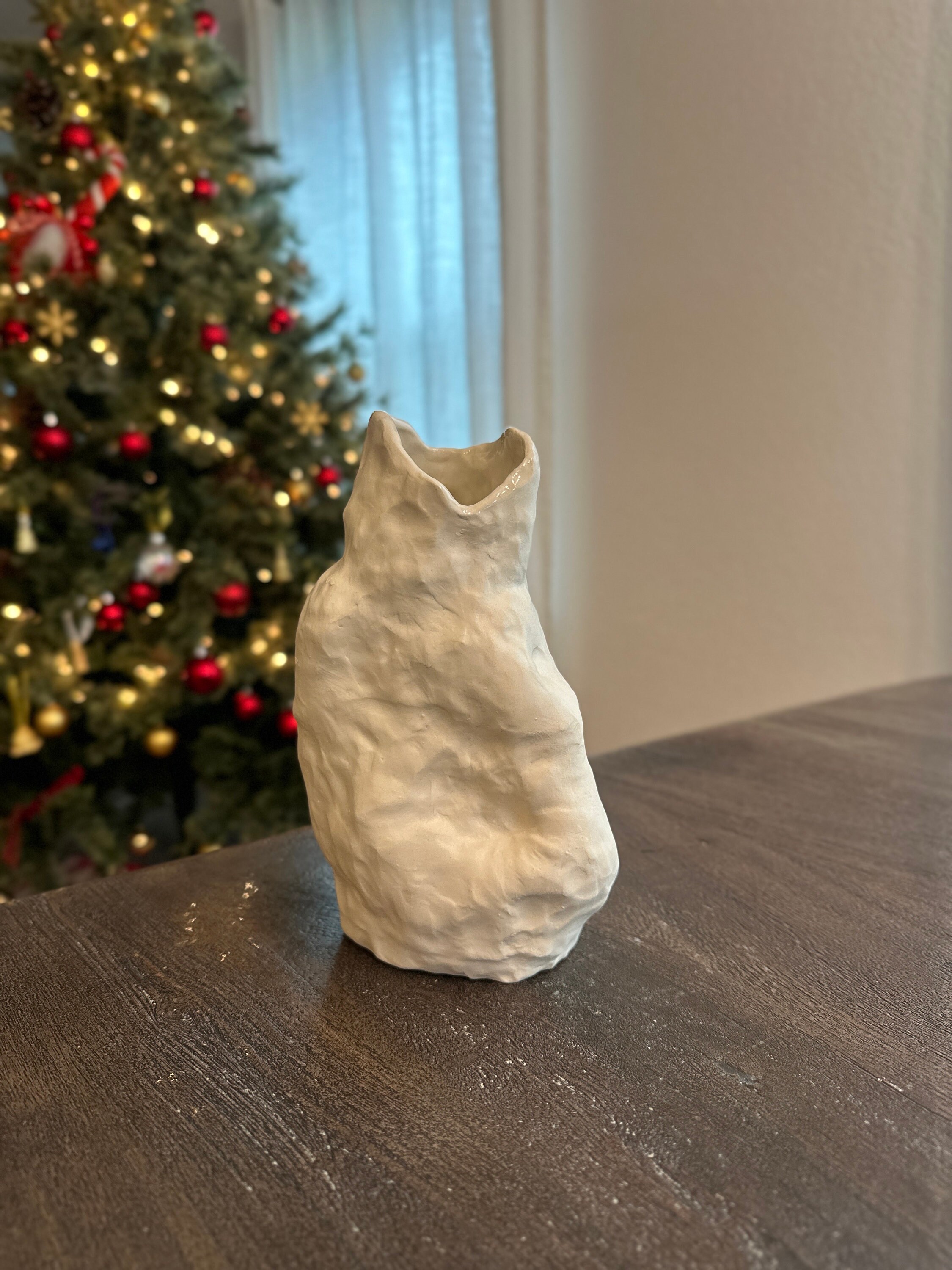 Contemporary Sculptural Vase Abstract Art Porcelain Flower Arrangement ...