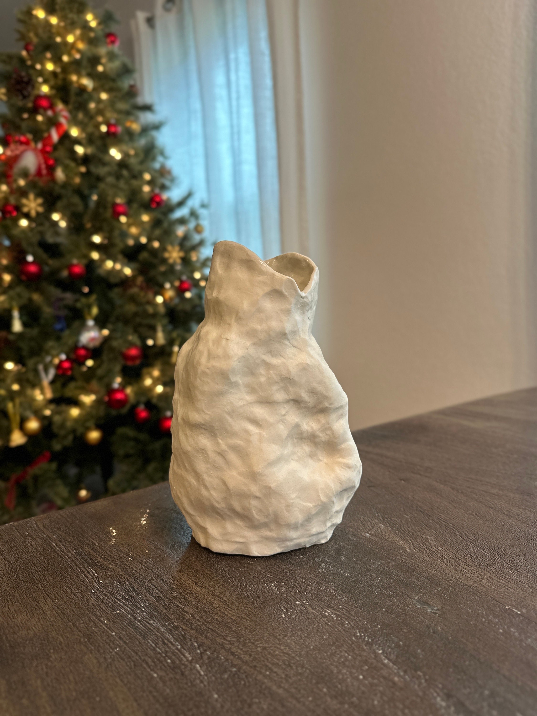 Contemporary Sculptural Vase Abstract Art Porcelain Flower Arrangement ...