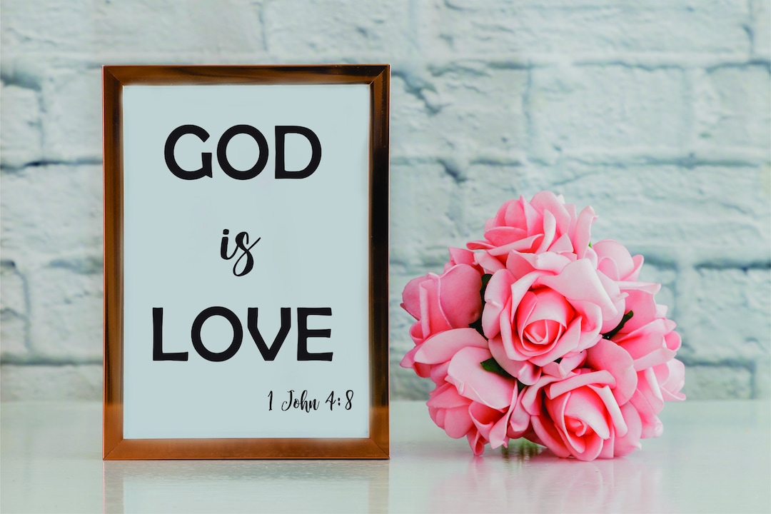 God is Love, Valentines, Love, SVG, JPG, PNG, Printable, Farmhouse ...