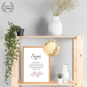 Printable Gift for Yiayia, Greek Grandma Γιαγιά Definition, Printable ...