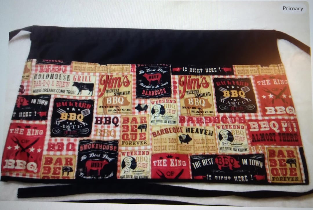 BBQ Server Waitress Restaurant Bar Grill Apron 20" X 13" X 8.5" - Etsy