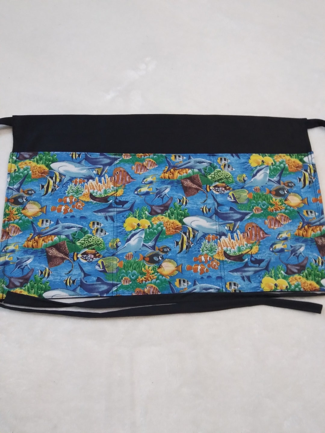 Sharks Stingrays Ocean Fish Waitress Server Bar Half Aprons 20", 24 ...