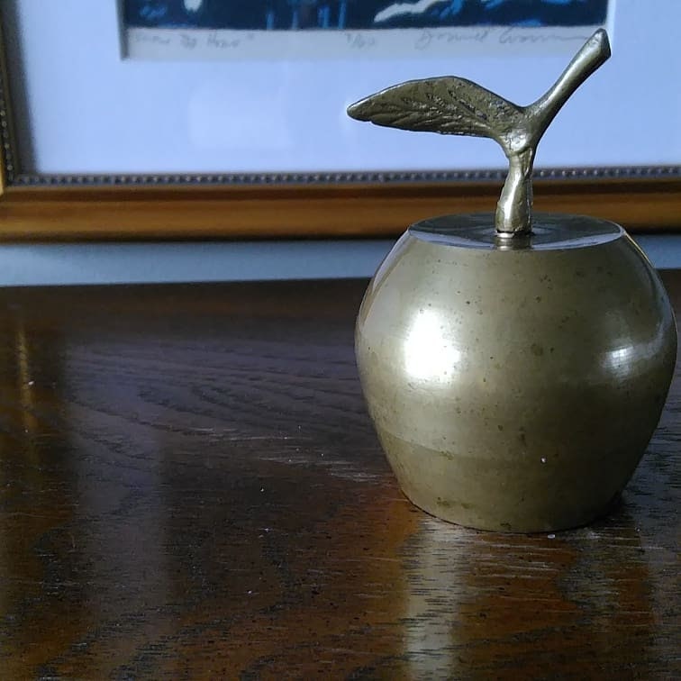 Vintage Brass Apple Bell - Etsy