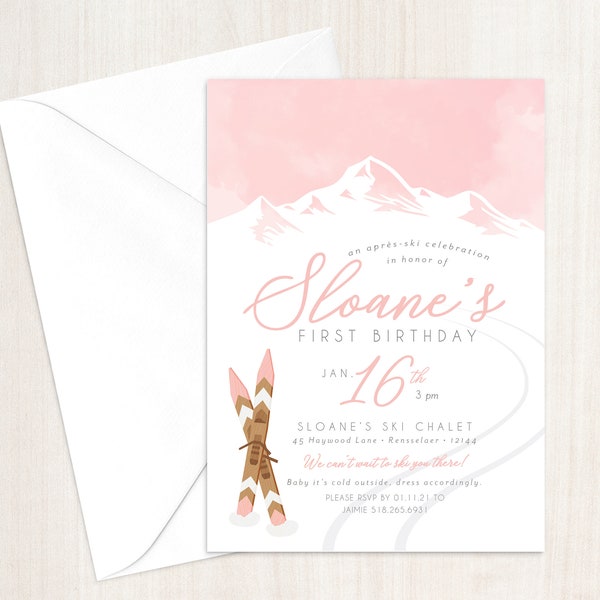 Ski Invitations - Etsy