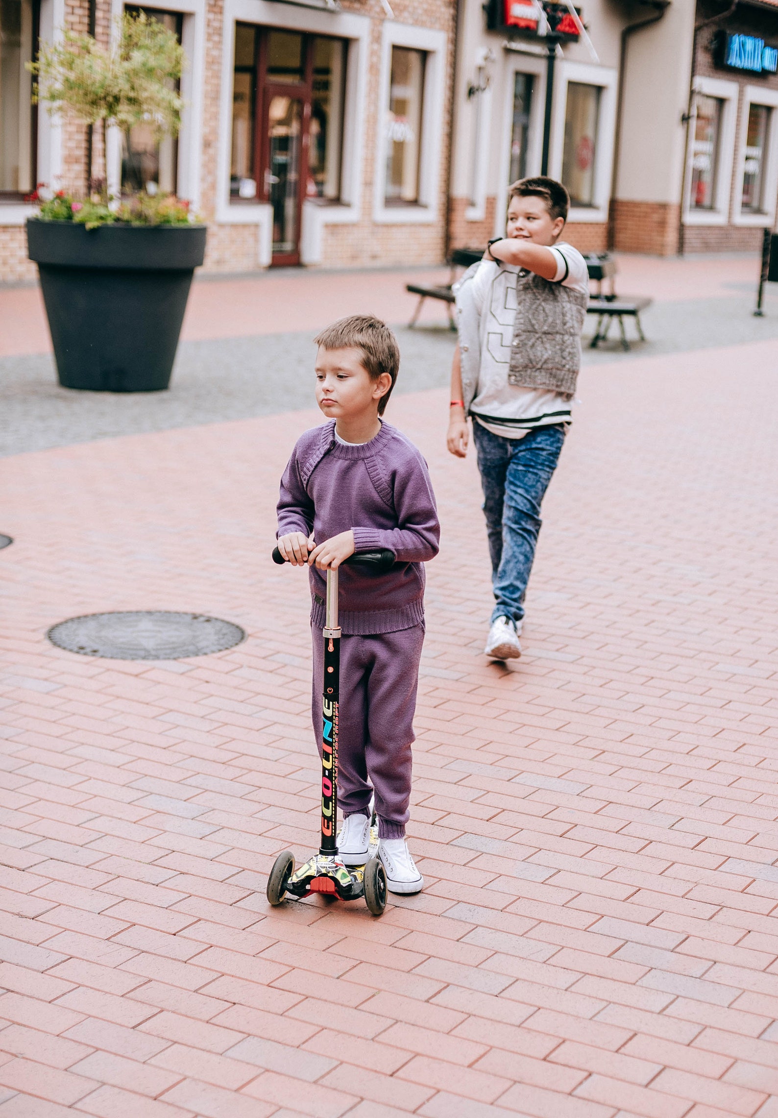 Children Purple Joggers and Jumper Sweatshirt and Sweatpants Jogging ...