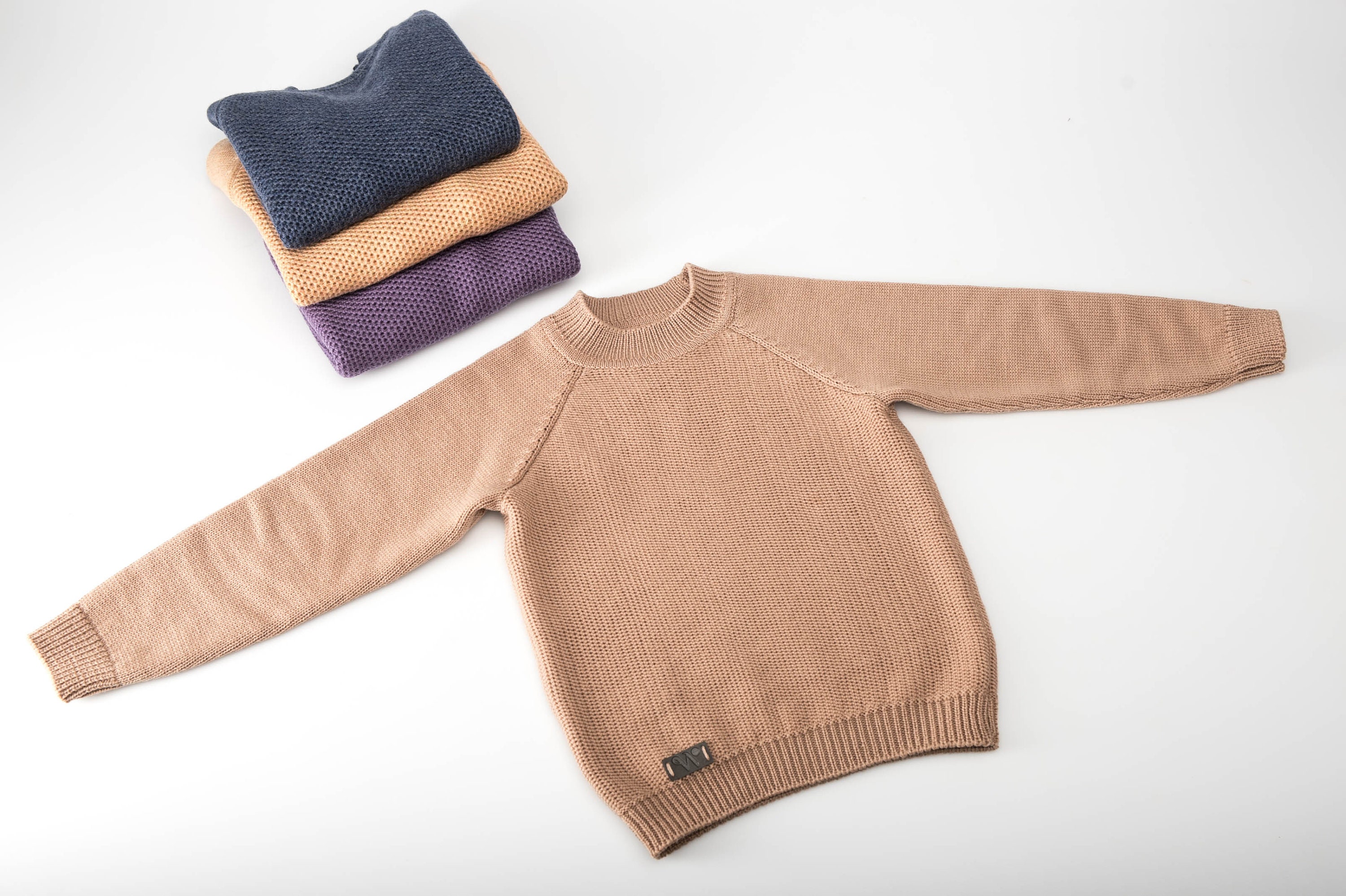 Kids beige knitted sweater with long sleeve Oversized sweater | Etsy